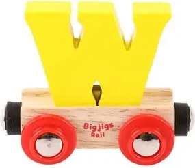 Bigjigs Rail Vagónek dřevěné vláčkodráhy - Písmeno W / od 3 let