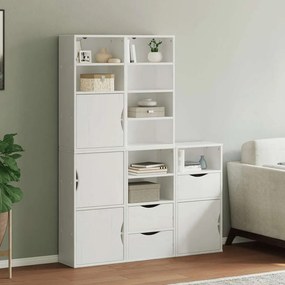 Boční skříňky 5 ks "ODDA" Bílá 40x24x79 cm Borovicový masiv 3365361