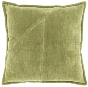Sametový dekorační polštářek WIES 45x45 cm, olivově zelený