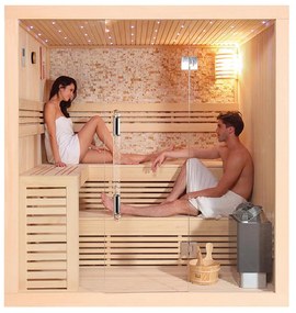 M-SPA - Suchá sauna s pecí pre 3 osoby 220 x 200 x 210 cm 6 kW