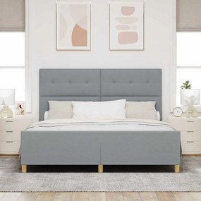 Rám postele s čelo Světle šedá 180 x 200 cm textil 3344746