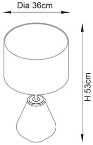 Endon 93059 - Stolní lampa ALYSSIA 1xE27/10W/230V zlatá/modrá