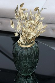 Zelená skleněná oválná váza LESIA 24cm