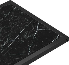 Stolek na notebook černý mramor 50 x 35 x 65 cm tvrzené sklo 331651