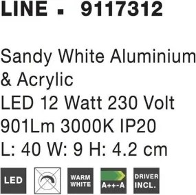 Nástěnné LED svítidlo NOVA LUCE LINE 12W 3000K 9117312