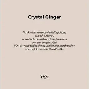 WoodWick Crystal Ginger / Vonná svíčka s dřevěným knotem / 609,5 g / d
