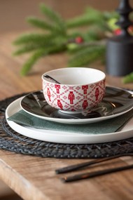 Dárková sada 4 misek s kovovým stojanem Nutcrackers – ∅ 11*6 cm / 300 ml