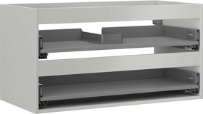 Mexen Box-A, závěsná skříňka 90 cm, 2 zásuvky, matná šedá, 91AX0-0900-470-2-62