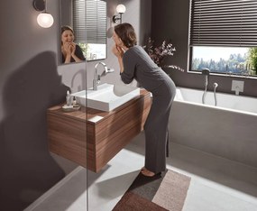 Hansgrohe Vivenis, umyvadlová baterie 210, s otočným výtokem, EcoSmart, chromová, 75032000