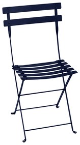OnaDnes -20% Tmavě modrá kovová skládací židle Fermob Bistro
