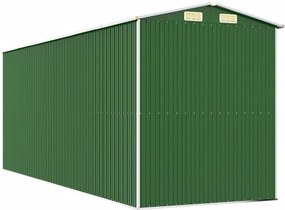Zahradní kůlna zelená 192x523x223 cm pozinkovaná ocel 3147431