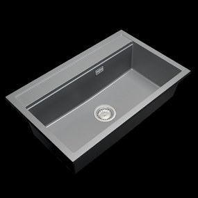 Gamma Advance, 1-komorový granitový dřez 805x505x210 mm, šedá, GMA-ZLE000119