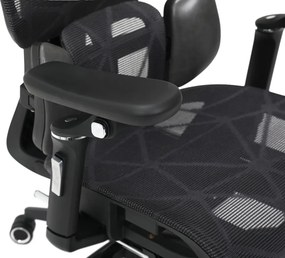 Ergonomická kancelářská židle STORM - tmavě šedá síťovina / nosnost 150 kg