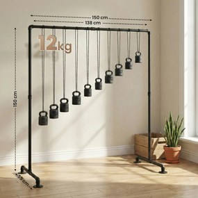 Stojan na oblečení Jersey 55x150x150 – černá