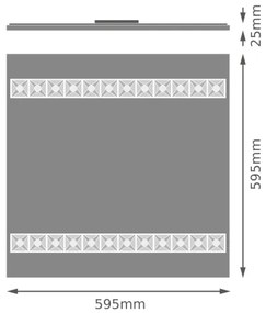 LED panel LEDVANCE Louver 600x600mm 27,5W/4000K UGR<16 bílý
