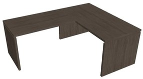 Ergonomický stůl Verno 160 x 200 cm, levý, dub antracit