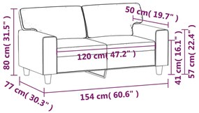 2místná pohovka šedá 120 cm umělá kůže - Default Title