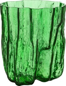 Váza Crackle křišťálová 27 cm zelená