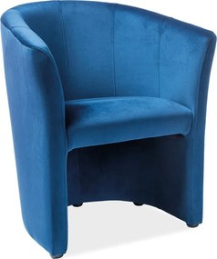 Casarredo - Komfort nábytek Klubové křeslo TM-1 VELVET modrá