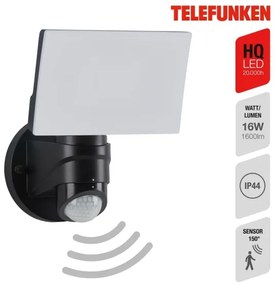 Telefunken 304305TF - LED Venkovní nástěnné svítidlo se senz. LED/24W/230V IP44