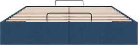 Osmanský rám postele bez matrací modrá 140x200 cm textil 3310888