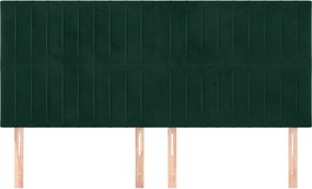 Čelo postele tmavě zelené 180x5x118/128 cm sametové 3116633