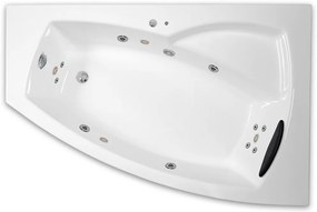 Arttec Thaleila Surf 160 x 105 cm + chromo vana hydromasážní akrylátová pravá PAN04385
