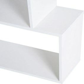 HOMCOM Moderní Knihařská Skříň s 6 Policemi pro Jídelnu, Obývací Pokoj a Kancelář 80x23x192 cm Bílá