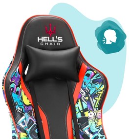 Dětská židle na hraní HC - 1005 HERO Graffiti tmavá barva