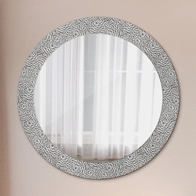 Kulaté dekorativní zrcadlo Květinový vzor fi 70 cm