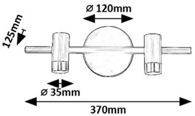 Rabalux 75041 - LED Nástěnné bodové svítidlo KADIR 2xLED/3W/230V 4000K