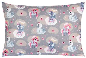 Bellatex Povláček bavlna 40x60cm na zip Jednorožec, labuť
