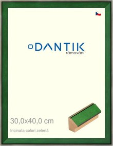 DANTIK rámeček 30x40 | INCLINATA colori zelená (Plexi Čiré)