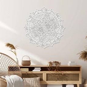 dřevo života Mandala na zeď HOJNOST Barevný vzor: Bílá, Rozměry Ø: 60