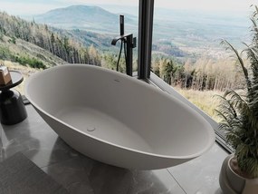 Mexen Milano volně stojící vana z konglomerátu 150 x 82 cm, beton mat - 57301508561