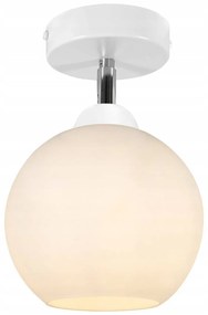 Stropní bodové svítidlo ELIZA, 1x bílé skleněné stínítko (výběr ze 2 barev konstrukce)