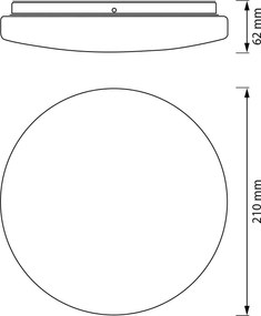 LEDVANCE LEDVANCE, Koupelnové stropní svítidlo, ø 210mm, 900lm, 12W, 3000K, IP44, AC464780055