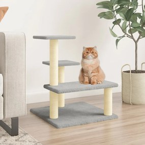 Škrabadlo pro kočky se sisalovými sloupky světle šedé 61 cm 172086