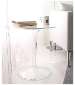 Kartell - Konferenční stolek Tip Top Glass - 48,5 cm