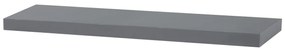 Nástěnná polička, šedá - vysoký lesk, 80 cm
