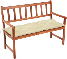Zahradní lavice s poduškou 120 cm masivní akáciové dřevo 3063785