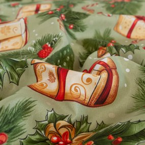 Povlečení z mikrovlákna CHRISTMAS PRESENTS zelené Rozměr povlečení: 70 x 90 cm | 140 x 200 cm