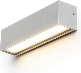 RED R13527 CAMARGUE nástěnná stříbrnošedá satinované sklo 230V LED 6W IP65 3000K - RED - DESIGN RENDL