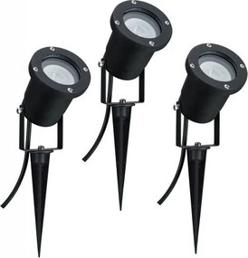 P 98897 Outdoor LED svítidlo - zápich do země IP44 3x3,5W GU10 černá - PAULMANN