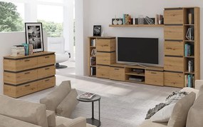 Casarredo - Komfort nábytek Obývací stěna, sestava BENI dub artisan/matera
