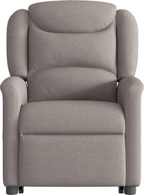 Elektrické zvedací polohovací křeslo taupe textil 3303221