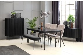 Černý jídelní stůl 95x180 cm Savona – Unique Furniture