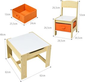 Costway Dětská kuchyňka + dětská sedací souprava 3 v 1 malířský stůl s 2