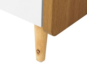 Televizní stolek světlé dřevo/ bílý CUSTER Beliani