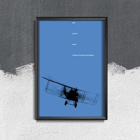 Retro plakát Francouzské vzdušné show air museum